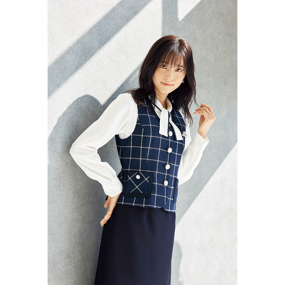 ジョア en joie アンジョア ベスト 5号〜15号 レディース ユニフォーム オフィス 制服 事務服 受付 コンパニオン かわいい ...