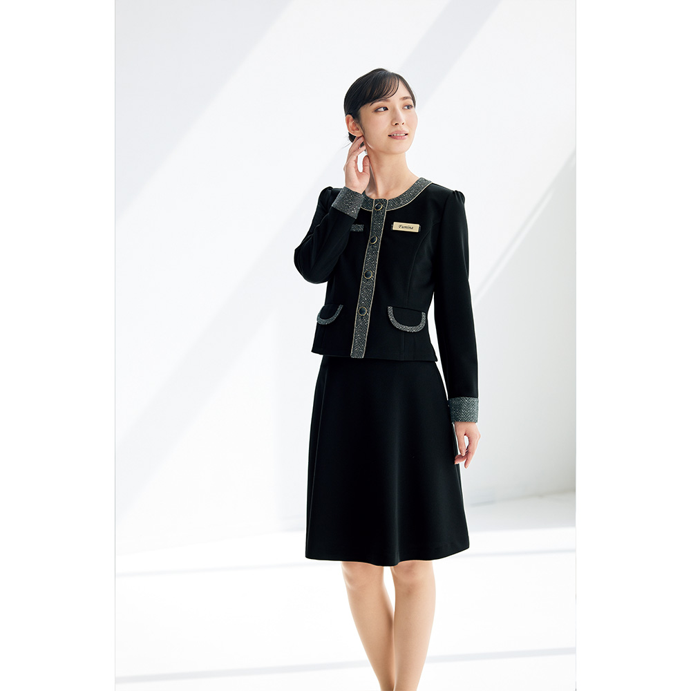 ジョア en joie アンジョア フレアースカート 5号〜15号 レディース ユニフォーム オフィス 制服 事務服 受付 コンパニオン ...