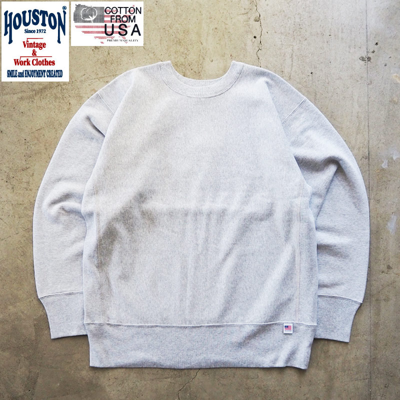 HOUSTON ヒューストン トレーナー メンズ USAコットン スウェット 22177 リバースウィーブ アメカジ 無地 グレー 長袖 ミリタリー : United Parks - 通販 ...