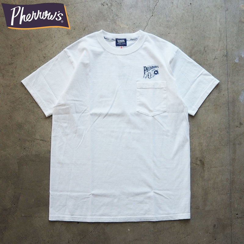 Pherrow's フェローズ Tシャツ PHERROW'S 25S-PPT1 メンズ 半袖 半袖Tシャツ アメカジ プリント ブランド おしゃれ プリントTシャツ 白 : United ...