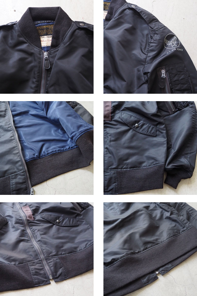 BUZZ RICKSON'S バズリクソンズ ジャケット WILLIAM GIBSON BLACK L-2B LONG BR14967 L2B フライトジャケット 日本製 ブラック ...