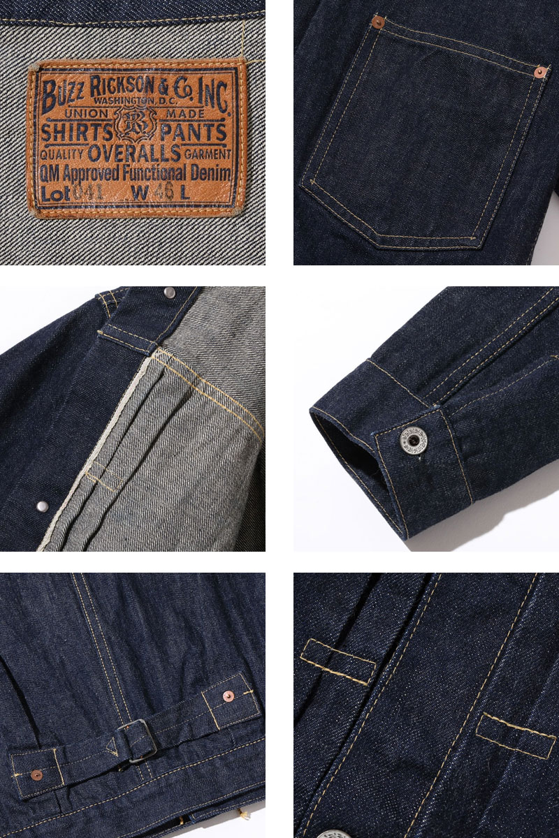 BUZZ RICKSON'S バズリクソンズ ジャケット デニム WORLD WAR II DENIM BLOUSE SPLIT T ...