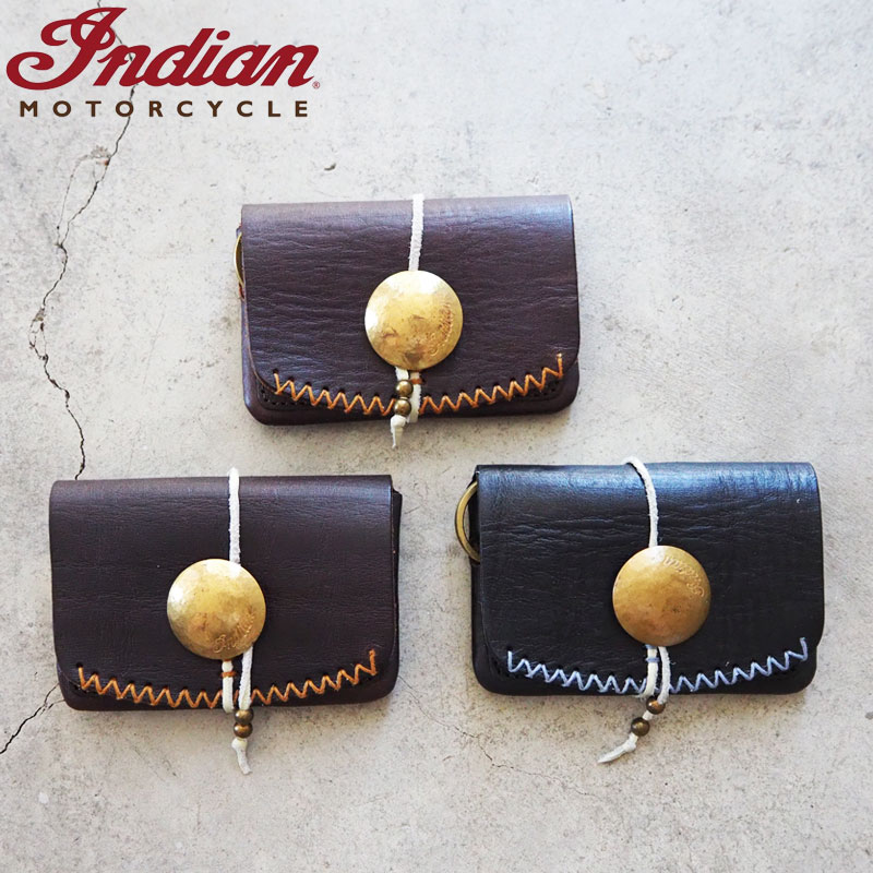 INDIAN MOTOCYCLE インディアン 本革 キーケース カードケース 財布 ラティーゴレザー コンパクト モトサイクル スマートキー対応 : United Parks - 通販 ...
