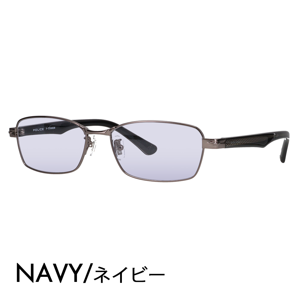 POLICE（ポリス） メガネフレーム サングラス カラーレンズセット POLICE VPLN70J 0568 55 メタル スクエア メンズ ...