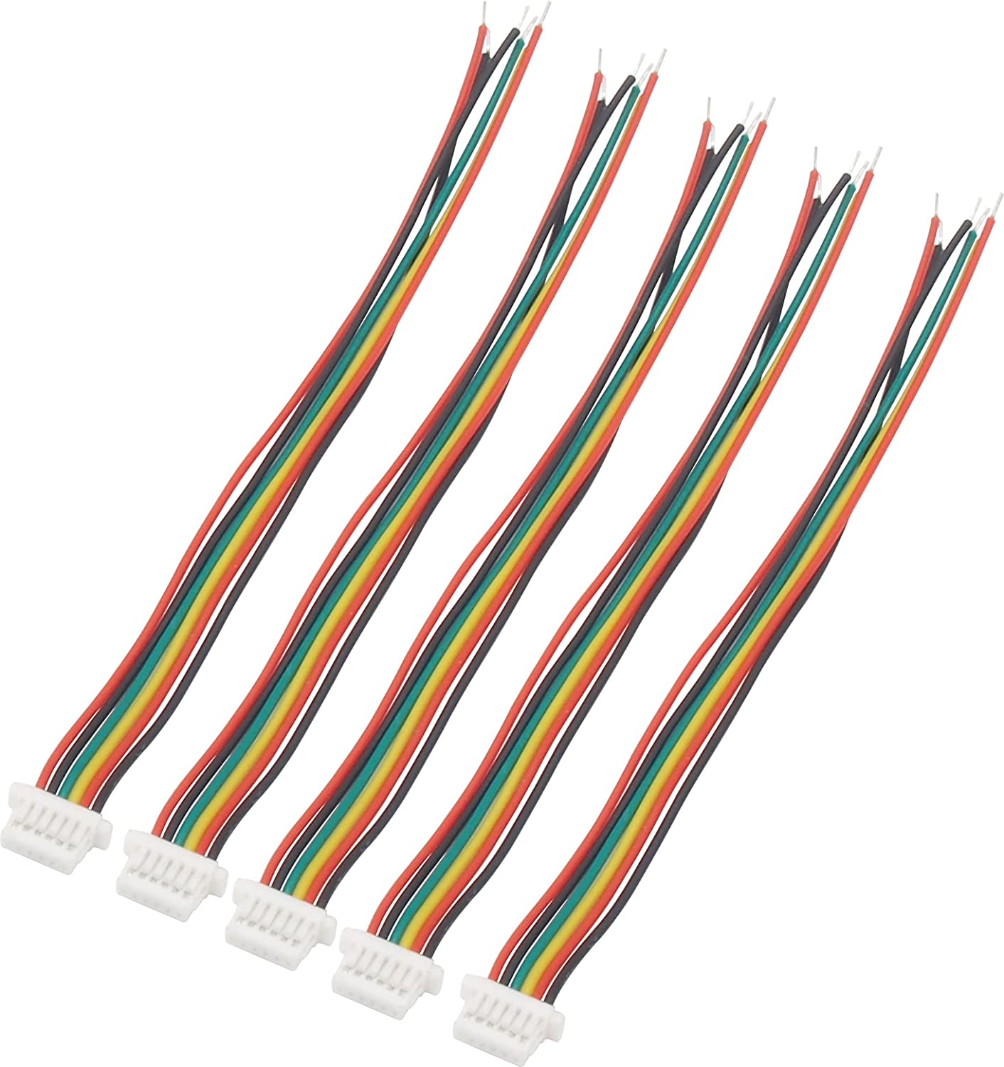 JST SHコネクタ SH2ピン SH4ピンSH6ピン SH8ピン AWG24 1.0mmピッチ SH F ケーブルワイヤー 約10cm 5点 ...