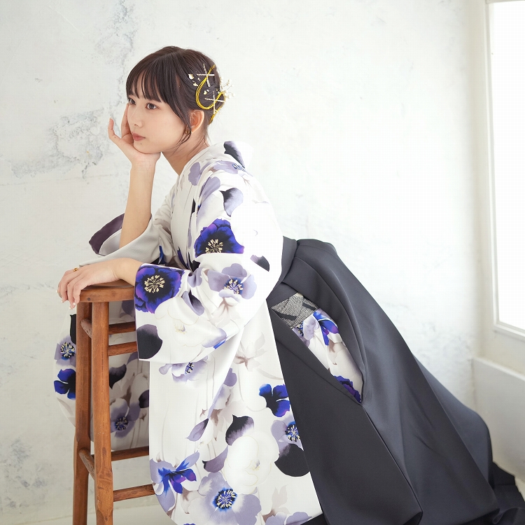 袴 レンタル 卒業式 2尺袖着物 17点セット JAPAN STYLE×中村里砂 古典