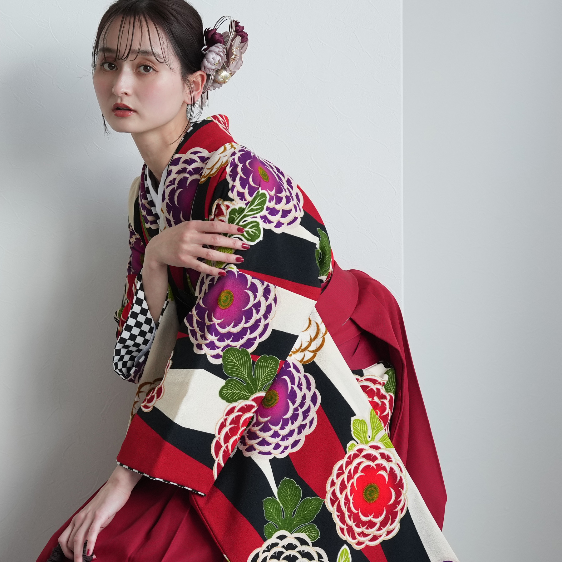 袴 レンタル 卒業式 二尺袖着物 17点セット レトロ 袴セット 大学生