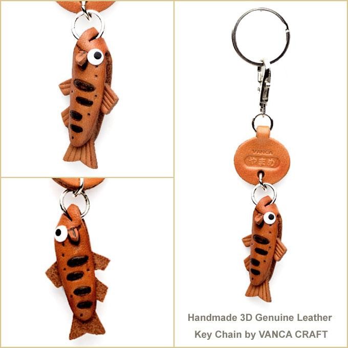 ヤマメ/魚キーホルダー/バンカクラフト 革物語/VANCA CRAFT/レザー/手作り/グッズ/雑貨/革小物/動物/魚/川釣り/やまめ/山魚女 ...