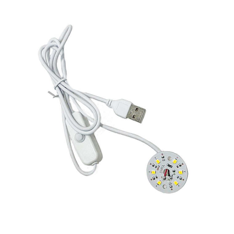 LED ユニット モジュール 3.0-5V 用 6灯3W USB 電源コード付 2835型 照明 円形 光る台座 汎用 DIY LED基盤 LEDアレイ : バラエティ本舗 - 通販 ...