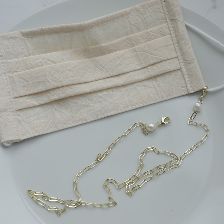 VitaFelice sale マスクチェーン レディース おしゃれ マスクアクセサリー マスクストラップ マスクチャーム 淡水パール 大粒 一粒ジュエリー nsa-m30024 aroco ...