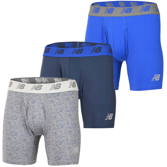 New Balance（ニューバランス） 全5色 3枚セット メンズ プレミアムボクサーパンツ 6インチ 前開き 3P アンダーウェア ...