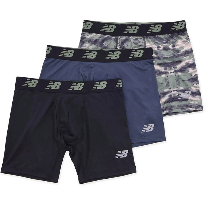 New Balance（ニューバランス） 全5色 3枚セット メンズ プレミアムボクサーパンツ 6インチ 前開き 3P アンダーウェア ...