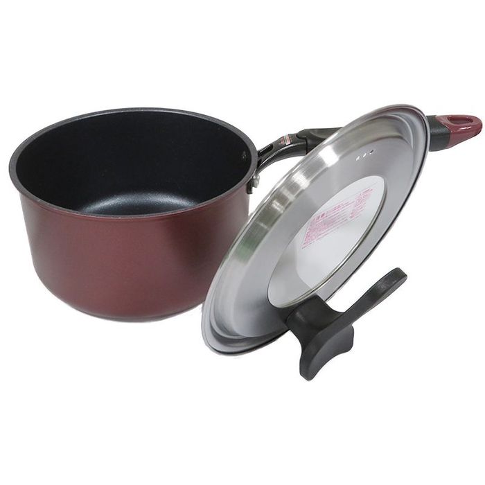 ふたが立てられるIH片手鍋16cm 16cm レッド ビバホーム : ビバホーム オンライン ヤフー店 - 通販 - Yahoo!ショッピング