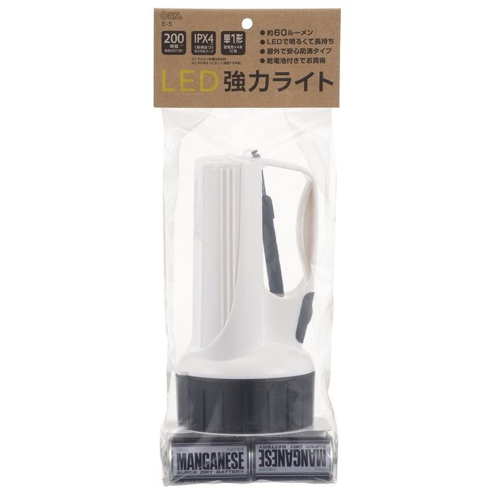 OHM OHM LED強力ライト E−5 E-5 ホワイト ビバホーム : ビバホーム オンライン ヤフー店 - 通販 - Yahoo!ショッピング