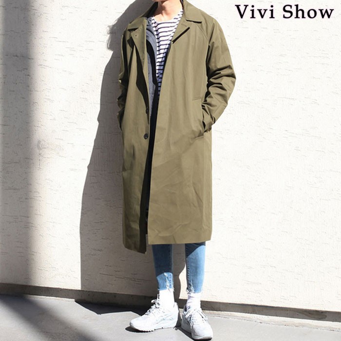 スプリングコート メンズ トレンチコート ビジネスコート 通勤コート