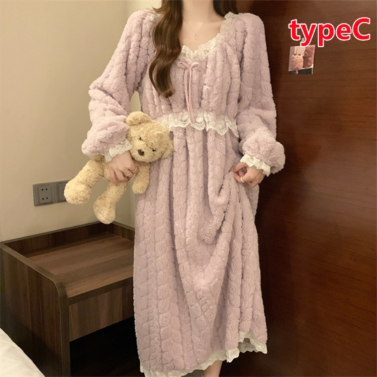 マキシ丈ルームワンピース【M-3L】ルームウェア ワンピース パジャマ