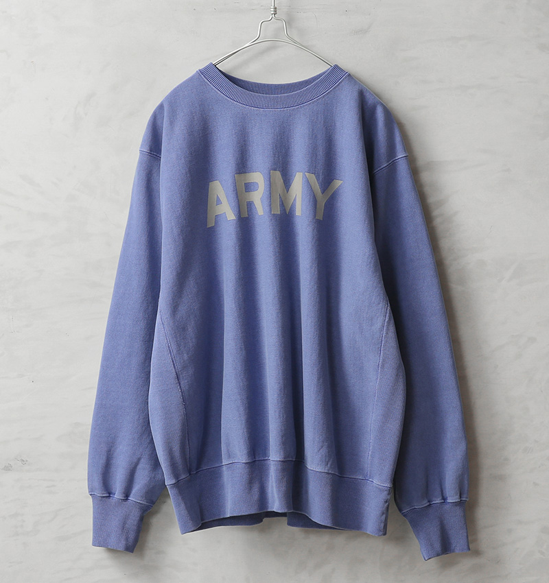 HOUSTON ヒューストン 22344 PIGMENT DYE ARMY プリント スウェットシャツ ミリタリー トレーナー アメカジ ...