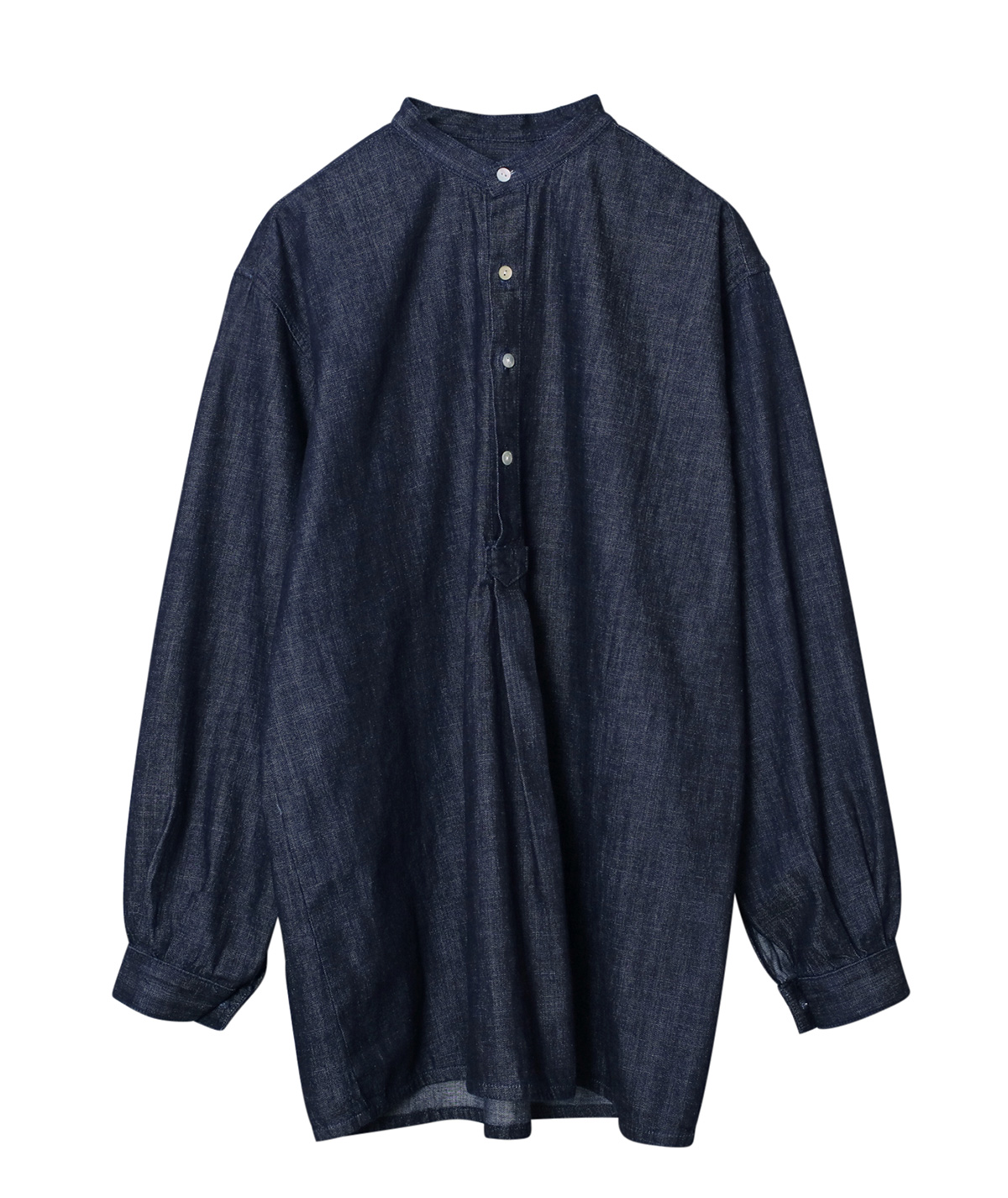 HOUSTON ヒューストン 40987 USAコットン デニム グランパシャツ メンズ ミリタリー アメカジ 丈長 ロング丈 ブランド【T ...