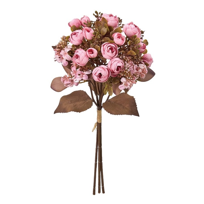 造花 フェイクフラワー ティアナローズブーケ 花束 アーティフィシャルフラワー 全長約35cm バラ 薔薇 インテリア : インク - 通販 - Yahoo!ショッピング