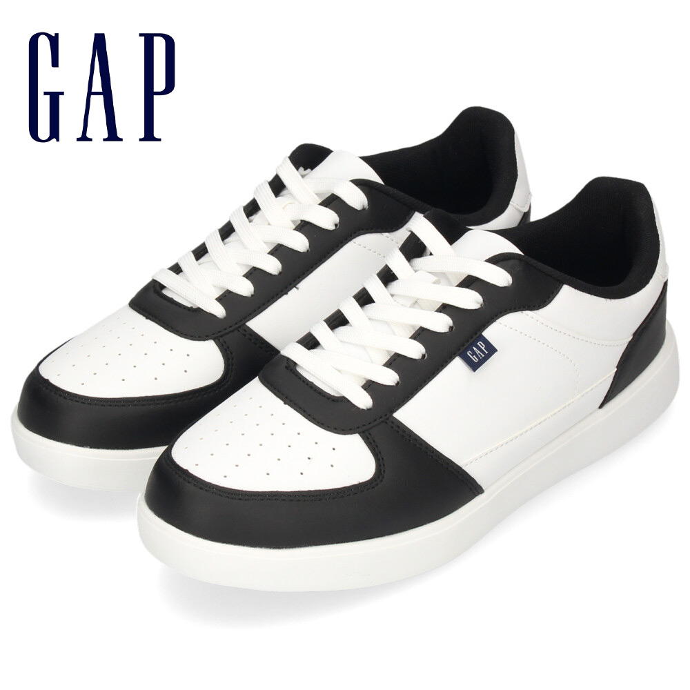 ギャップ スニーカー メンズ レディース 軽い 靴 コートスニーカー ホワイト ブラック GAP GPU12402 ベージュ グレー オレンジ 黒 軽量 クッション性 :00022077 ...
