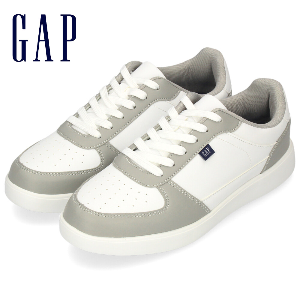 ギャップ スニーカー メンズ レディース 軽い 靴 コートスニーカー ホワイト ブラック GAP GPU12402 ベージュ グレー オレンジ 黒 軽量 クッション性 :00022077 ...