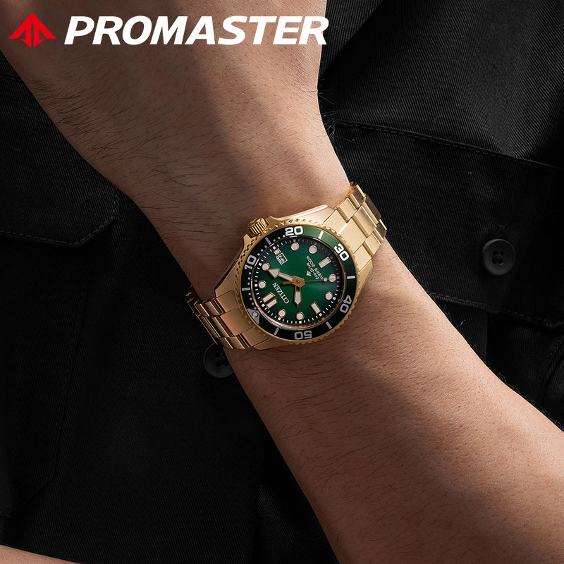 シチズン 腕時計 CITIZEN 時計 プロマスター PROMASTAR メンズ グリーン ソーラークォーツ（電池式） BN0262-59W ゴールドベルト ファッション シンプル : 正規腕 ...