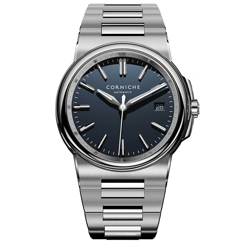 コーニッシュ 腕時計 CW-89306-L ラ グランデ CORNICHE La Grande Corniche Stainless Steel ブルーダイヤル ルミノバ メンズ 自動巻き ...