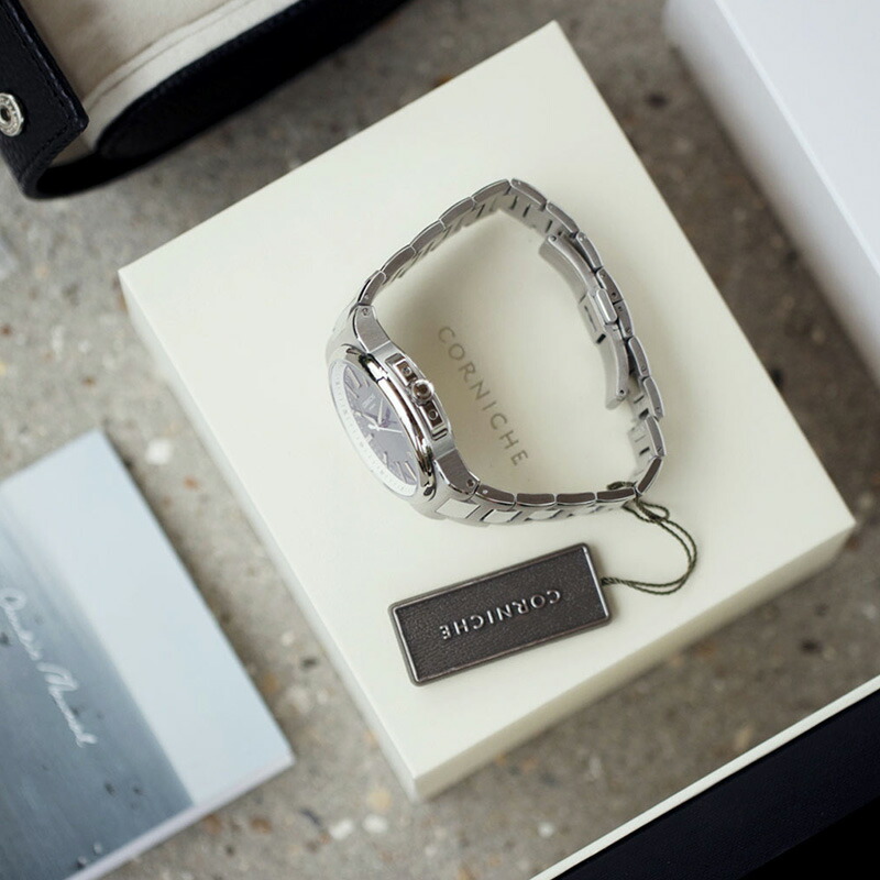 コーニッシュ 腕時計 CW-89306-L ラ グランデ CORNICHE La Grande Corniche Stainless Steel ブルーダイヤル ルミノバ メンズ 自動巻き ...