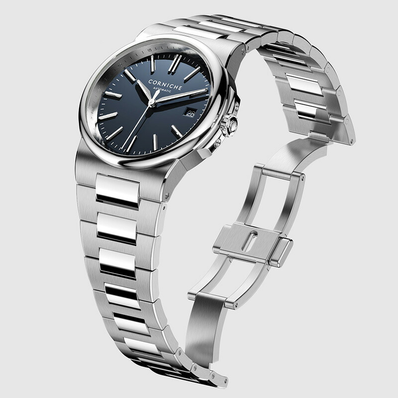 コーニッシュ 腕時計 CW-89306-L ラ グランデ CORNICHE La Grande Corniche Stainless Steel ブルーダイヤル ルミノバ メンズ 自動巻き ...