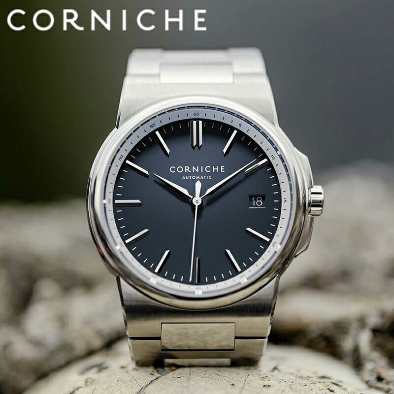 コーニッシュ 腕時計 CW-89306-L ラ グランデ CORNICHE La Grande Corniche Stainless Steel ブルーダイヤル ルミノバ メンズ 自動巻き ...