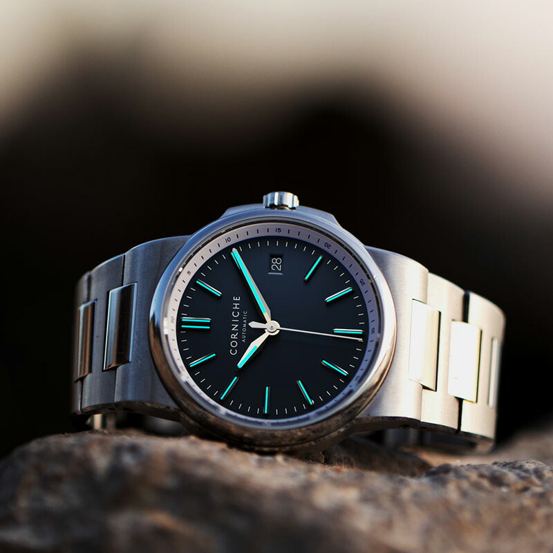 コーニッシュ 腕時計 CW-89306-L ラ グランデ CORNICHE La Grande Corniche Stainless Steel ブルーダイヤル ルミノバ メンズ 自動巻き ...