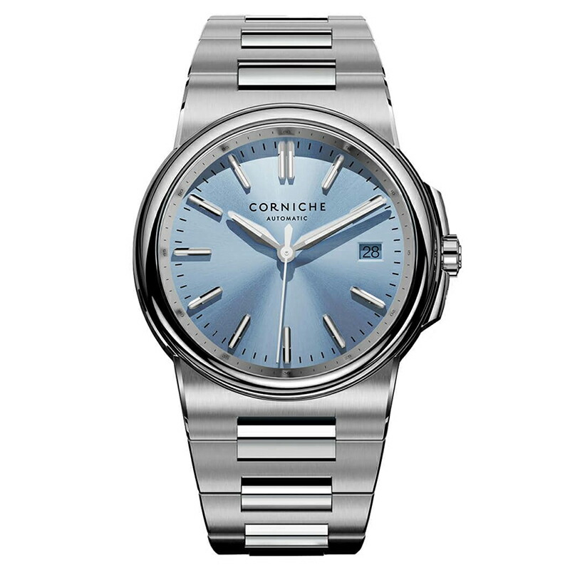 コーニッシュ 腕時計 ラグランデ ブルーホライズン CORNICHE La Grande Corniche Blue Horizon メンズ ライトブルー シルバー 時計 機械式 自動巻き ...