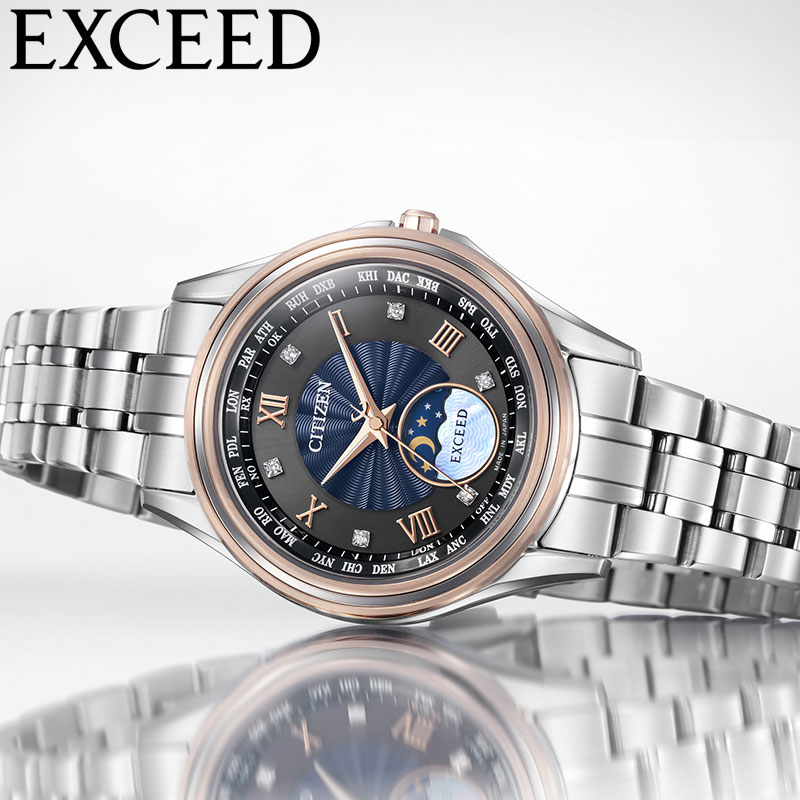 シチズン 電波時計 ダイレクトフライト 「いい夫婦の日」 限定ペアモデル 腕時計 エクシード CITIZEN EXCEED レディース シルバー 時計 電波 EE1016-66F : 正規腕 ...