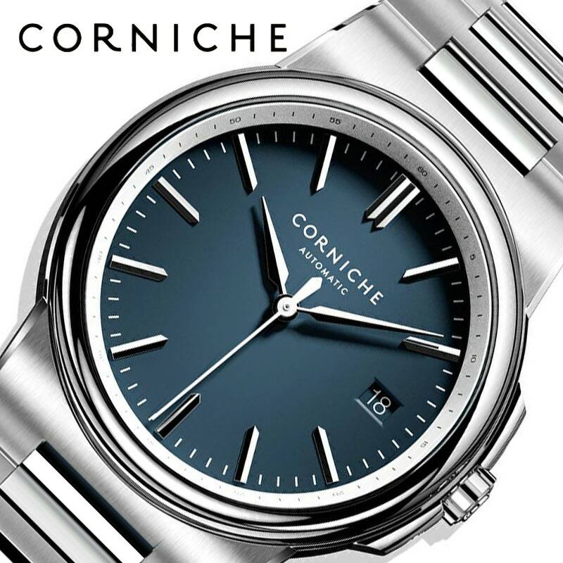 CORNICHE（コーニッシュ） 【正規代理店】 腕時計 CW-89306 ラ グランデ CORNICHE La Grande Corniche Stainless Steel ブルー グレー ...