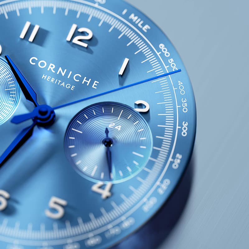 【正規店】【世界300本 限定】 コーニッシュ 腕時計 シリアルナンバー入り corniche 時計 96584 ヘリテージ・クロノグラフ ブルーバード クロノグラフ CORNICHE ...