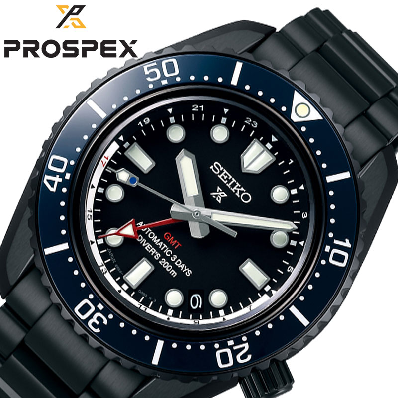 セイコー プロスペックス メカニカルダイバーズ 1968 ヘリテージ GMT 大谷翔平 2025 限定モデル SEIKO PROSPEX メンズ ブラック 腕時計 機械式 自動巻き ...