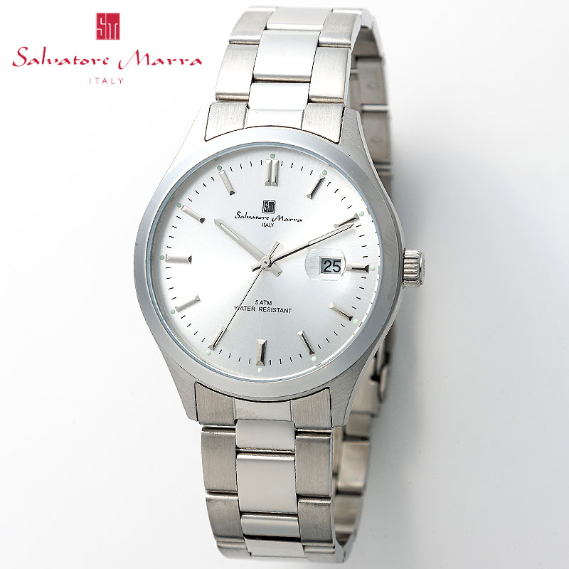 サルバトーレマーラ 腕時計 ニュースタンダード SalvatoreMarra メンズ シルバー 時計 SM24107-SSSV 人気 おすすめ おしゃれ ブランド プレゼント ギフト : 正規 ...