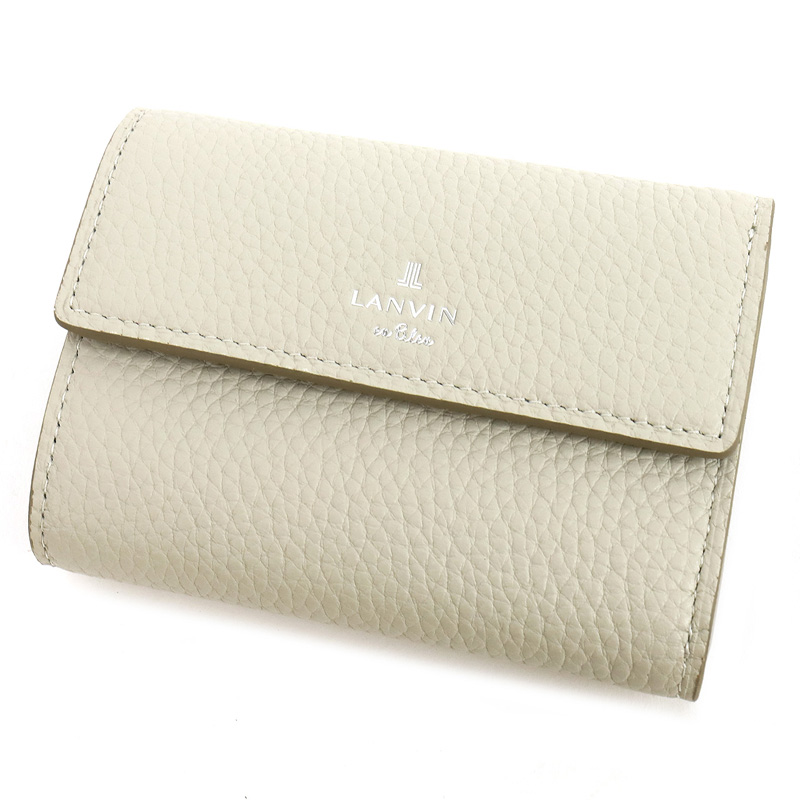 LANVIN en Bleu ランバンオンブルー モル小物 三つ折り財布 札入れ ウォレット 折財布 ミニ財布 レザー 牛革 本革 革小物 ...