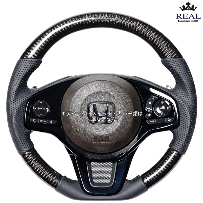 REAL ブラックカーボン N-BOX N-BOXカスタム JF3 JF4 レアル ステアリング HNC-BKC-BK : カーピットアイドル - 通販 - Yahoo!ショッピング