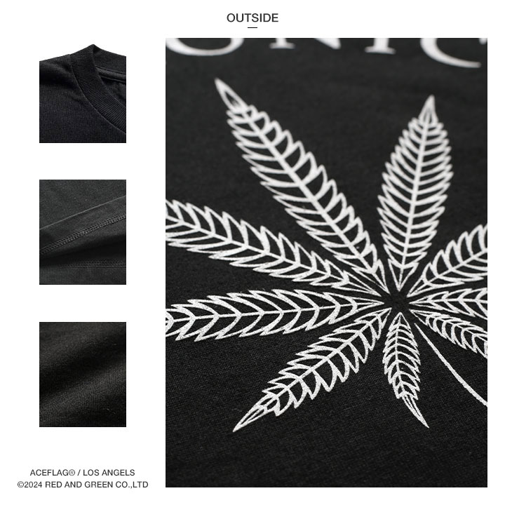 ACEFLAG（エースフラッグ） ACE FLAG Tシャツ 半袖 大きいサイズ BUDS ばっず バッズ 大麻 マリファナ ヘンプ ロゴ ...