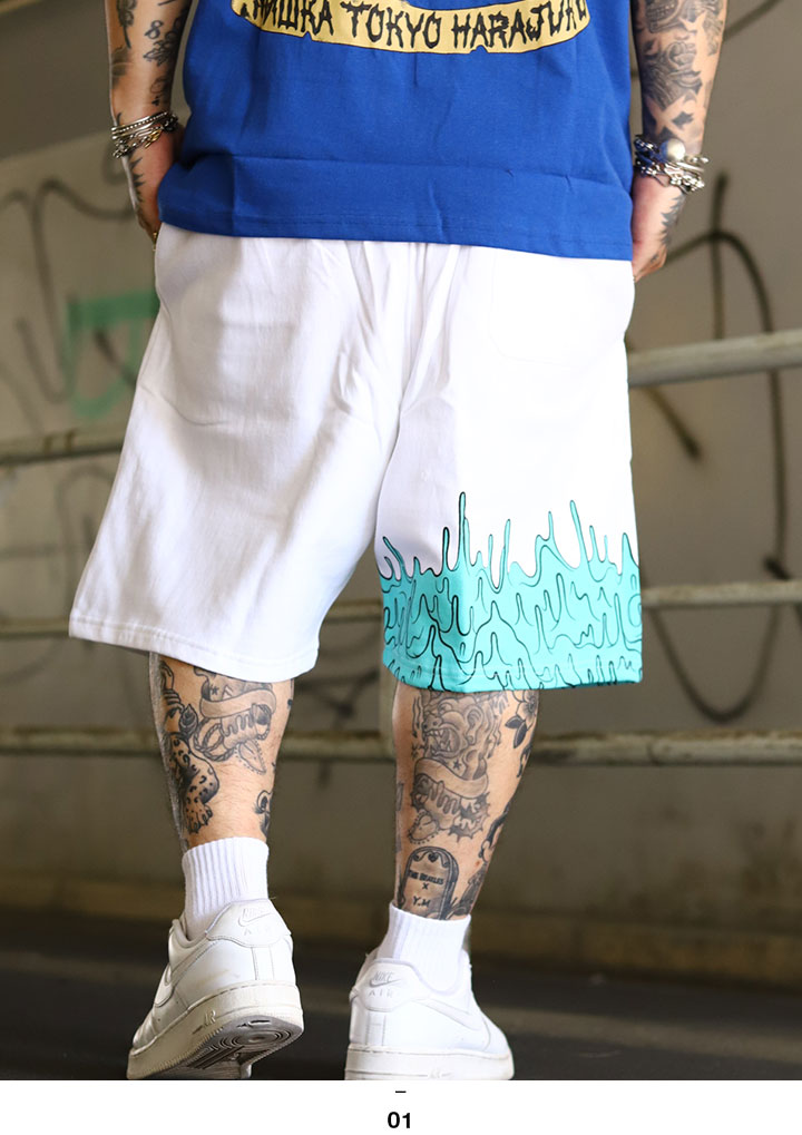 MISHKA（ミシカ） ハーフパンツ スウェット 裏起毛 半ズボン 短パン