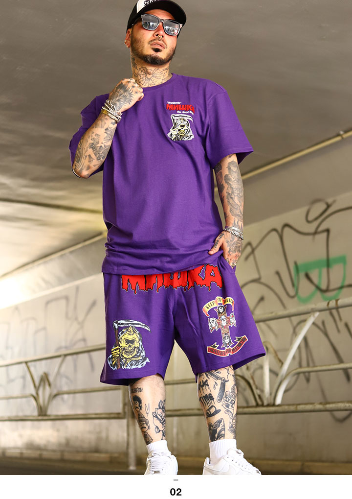 MISHKA（ミシカ） ハーフパンツ スウェット 裏起毛 半ズボン 短パン