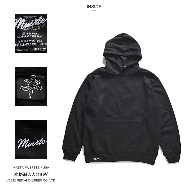 HASTA MUERTE パーカー ブランド スケボー 長袖 スウェット 裏起毛