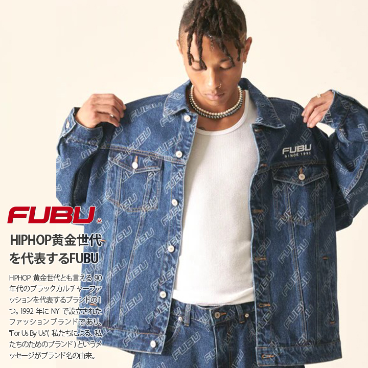 FUBU アウター 長袖 Gジャン デニムジャケット ブルゾン 人気 メンズ 春秋冬用 インディゴブルー 大きいサイズ フブ ジージャン シンプル 刺繍 ボタン ビッグシルエット b系 ヒップホップ ファッション スポーツ ストリート系 ハイ ブランド 服 新作 FAM-42307 FUBU（フブ） アウター 長袖 Gジャン デニムジャケット ブルゾン