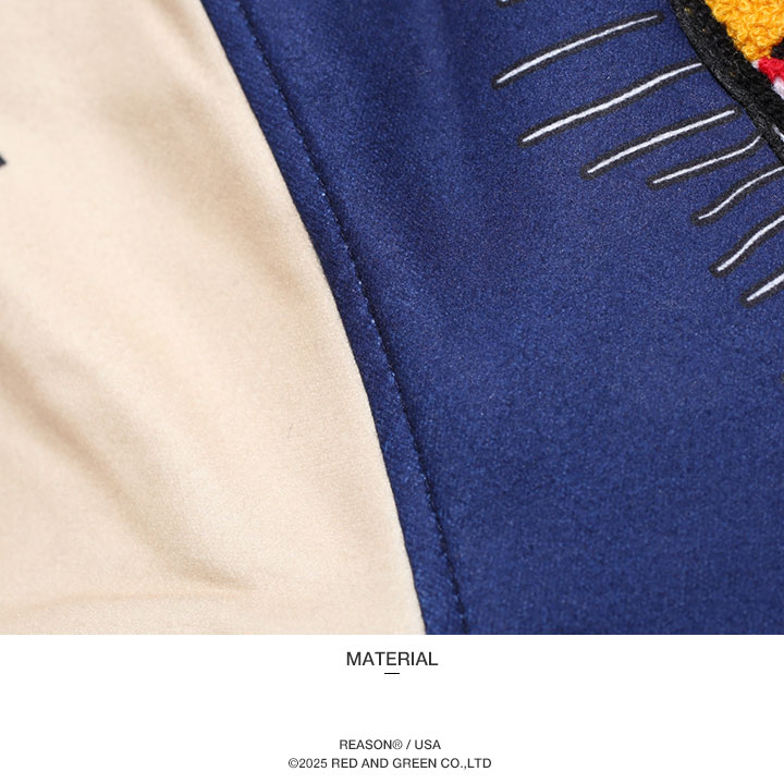 REASON アウター 長袖 スタジャン ブルゾン 大きいサイズ リーズン