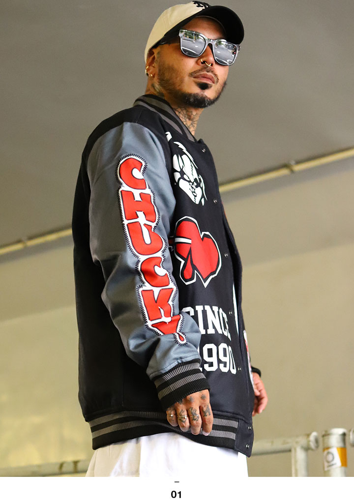 REASON × Dodge DEMON デイモン アウター 長袖 スタジャン メルトン