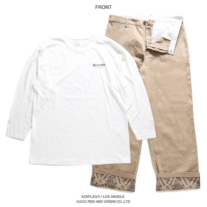 ACEFLAG（エースフラッグ） 上下セット 長袖 ブランド ロンT チノパン