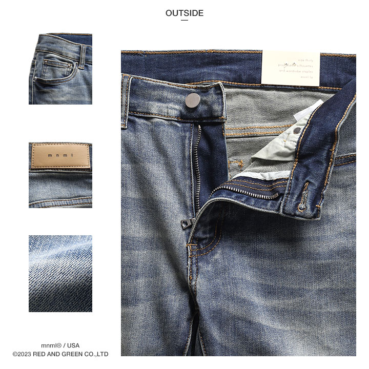 mnml デニム ジーンズ 大きいサイズ ミニマル ジーパン Gパン パンツ スキニー スリム ストレッチ 無地 シンプル :920123151:本格派大人のB系XL&零ZERO - 通販 ...