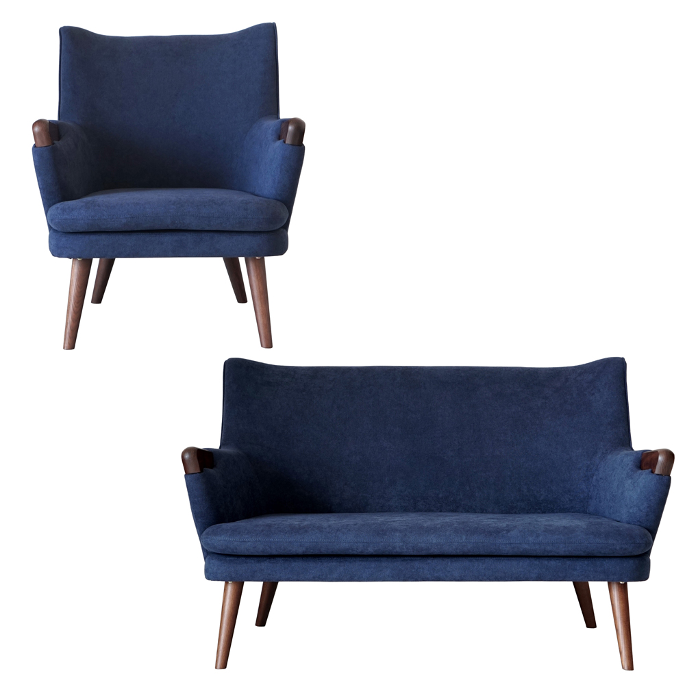 ハンス J・ウェグナー 2点セット CH-71 ミニベアチェア CH-72 ミニベアソファ ハンス・J・ウェグナー ラウンジチェア 二人掛け ...