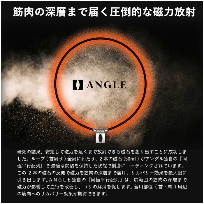 アングル ANGLE AE01N e.MODEL 01 NECKLACE 磁気ネックレス 医療機器認証 : ゴルフショップ ウィザード - 通販 - Yahoo!ショッピング